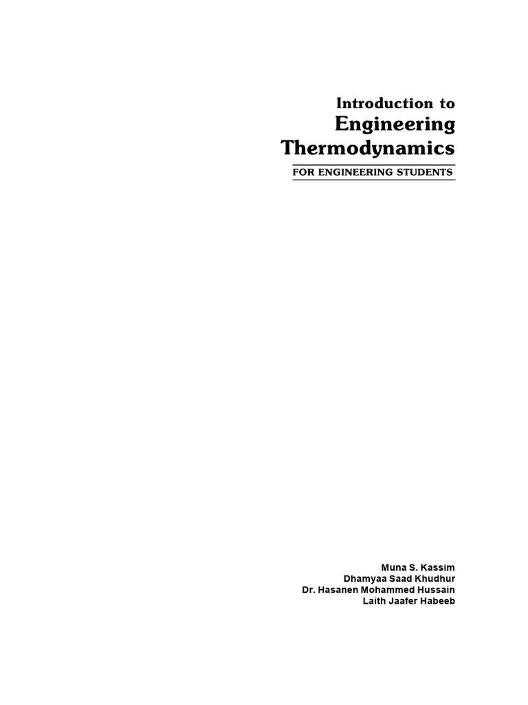 Introduction to Engineering Thermodynamics | PDF | Entropy | Heat