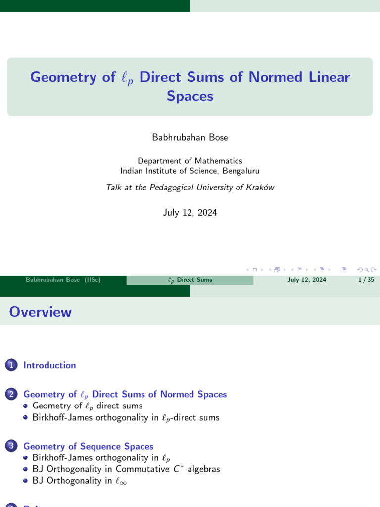 PUK_Presentation | PDF | Vector Space | Norm (Mathematics)