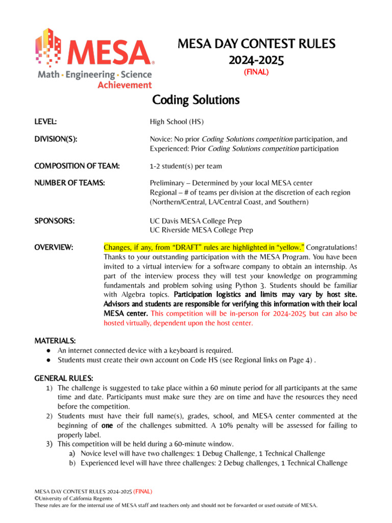 2024 25 HS - Coding Solutions FINAL | PDF | Mathematics | Software ...