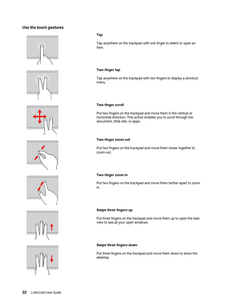 Use The Touch Gestures | PDF