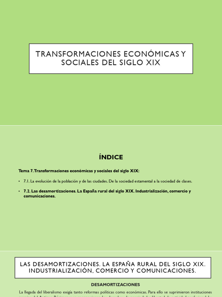 Transformaciones Económicas y Sociales Del Siglo XIX. 2 | PDF | Proteccionismo | Economias