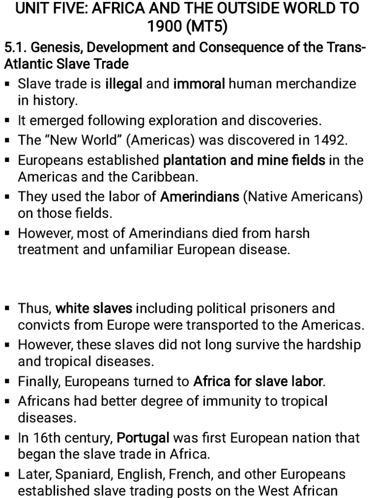 Rem Ppt Unit 5(1) (1) | PDF | Atlantic Slave Trade | British Empire