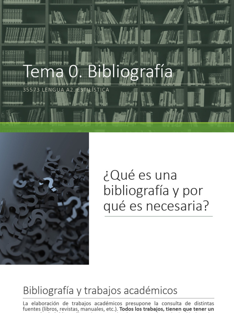 Tema 0. BibliografÃ A para EstilÃ Stica - Introd APA 7 | PDF ...