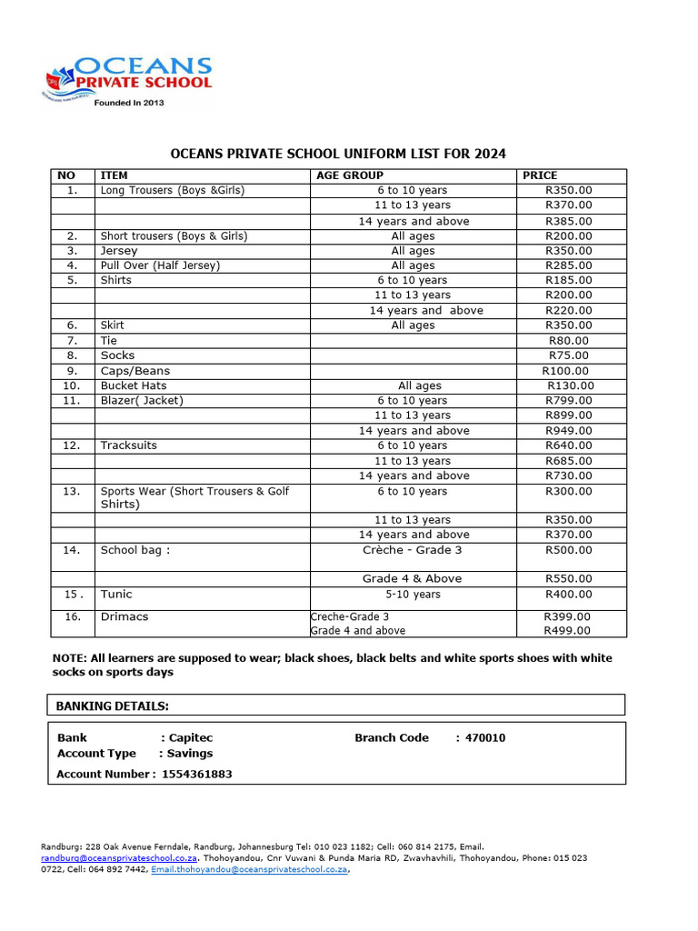 2025 School Uniform Catalogue | PDF | Softlines (Retail) | Uniforms