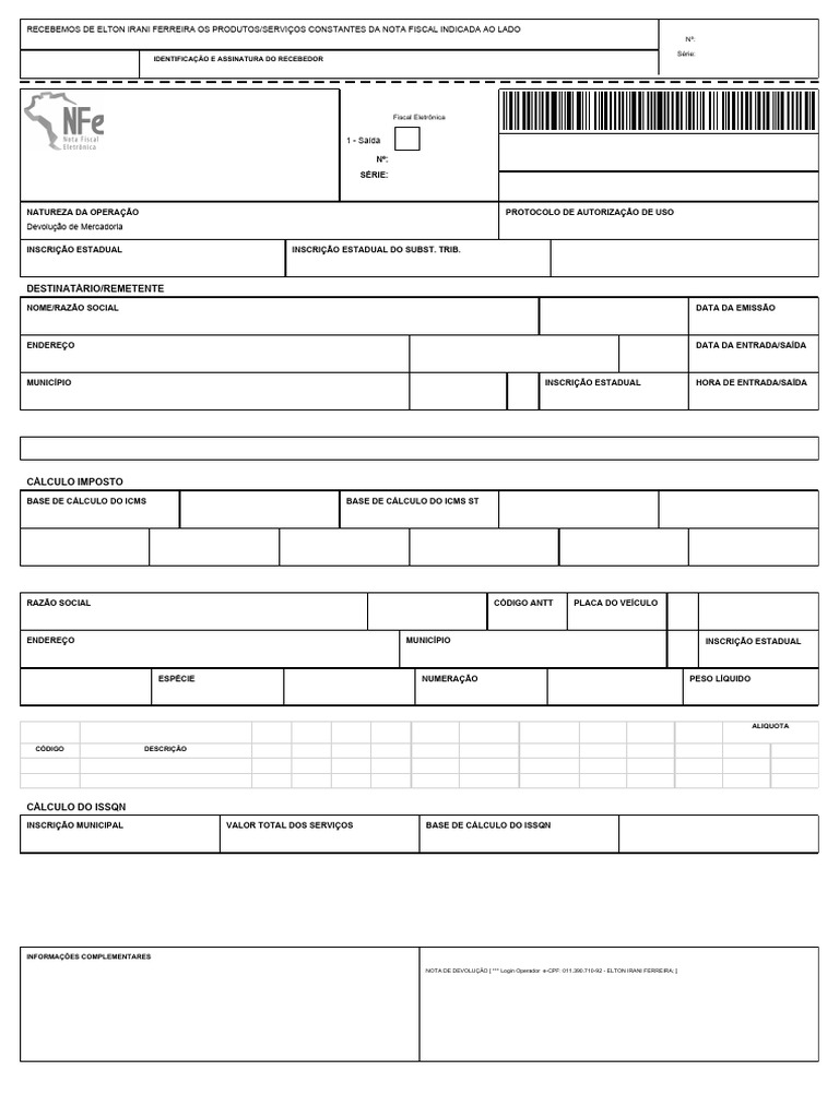 005 - DANFE-43241287958674000181558900582770661214505242 | PDF | Brasil