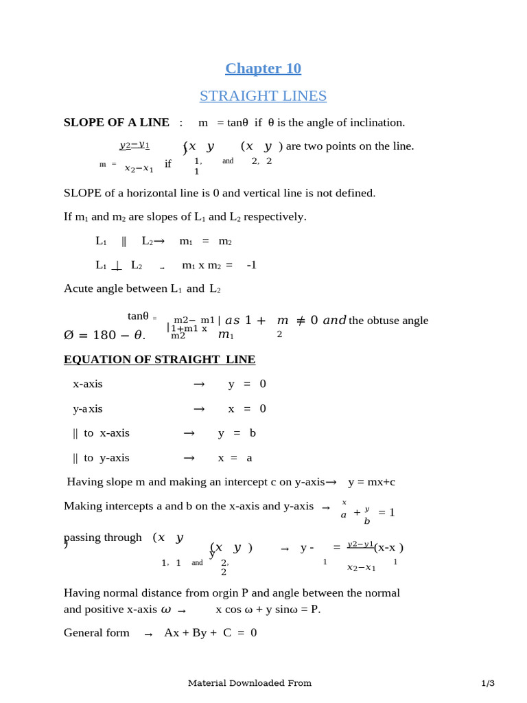 Geometry: Straight Lines Guide | PDF | Line (Geometry) | Euclid