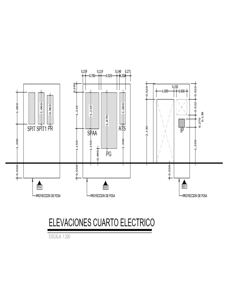 Elevaciones Cuarto Electrico | PDF