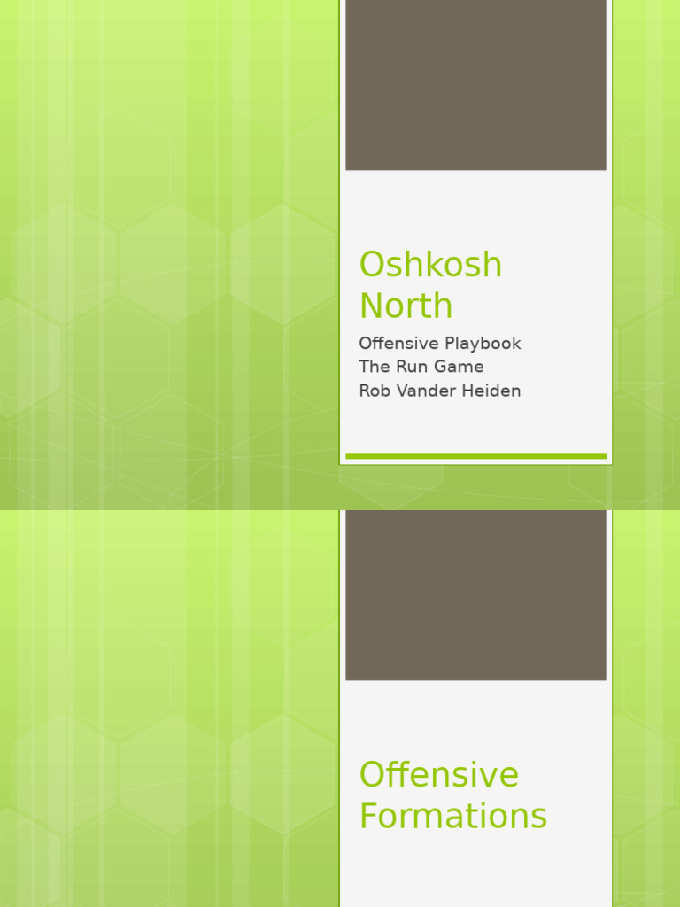 Oshkosh North Offensive Playbook | PDF | American Football | National ...