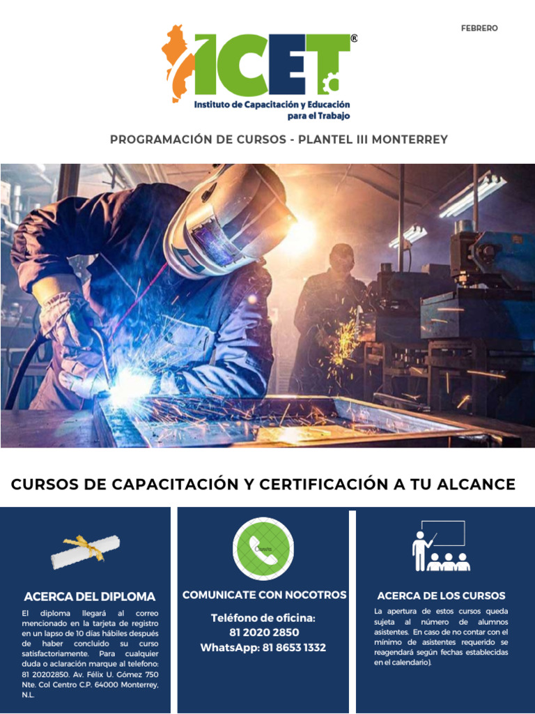 Programación ICET Planel Monterrey FEBRERO 2024 Empresa | PDF