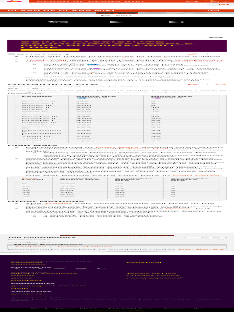 Clash of Clans Ores Guide | PDF