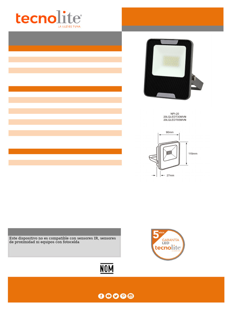Lampara Led Zibal Ii | PDF