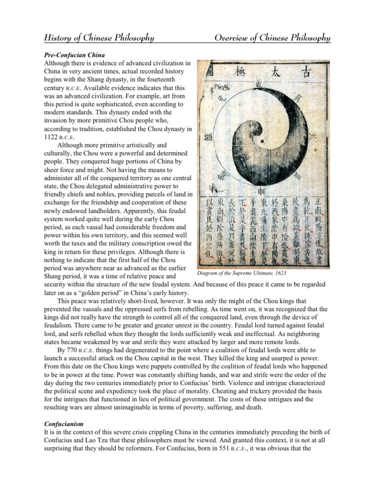 Overview of Chinese Philosophy | PDF | Chinese Philosophy | Confucianism
