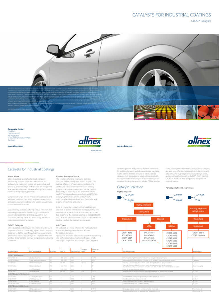 Catalysts For Industrial Coatings July 2021 | PDF | Acid | Catalysis