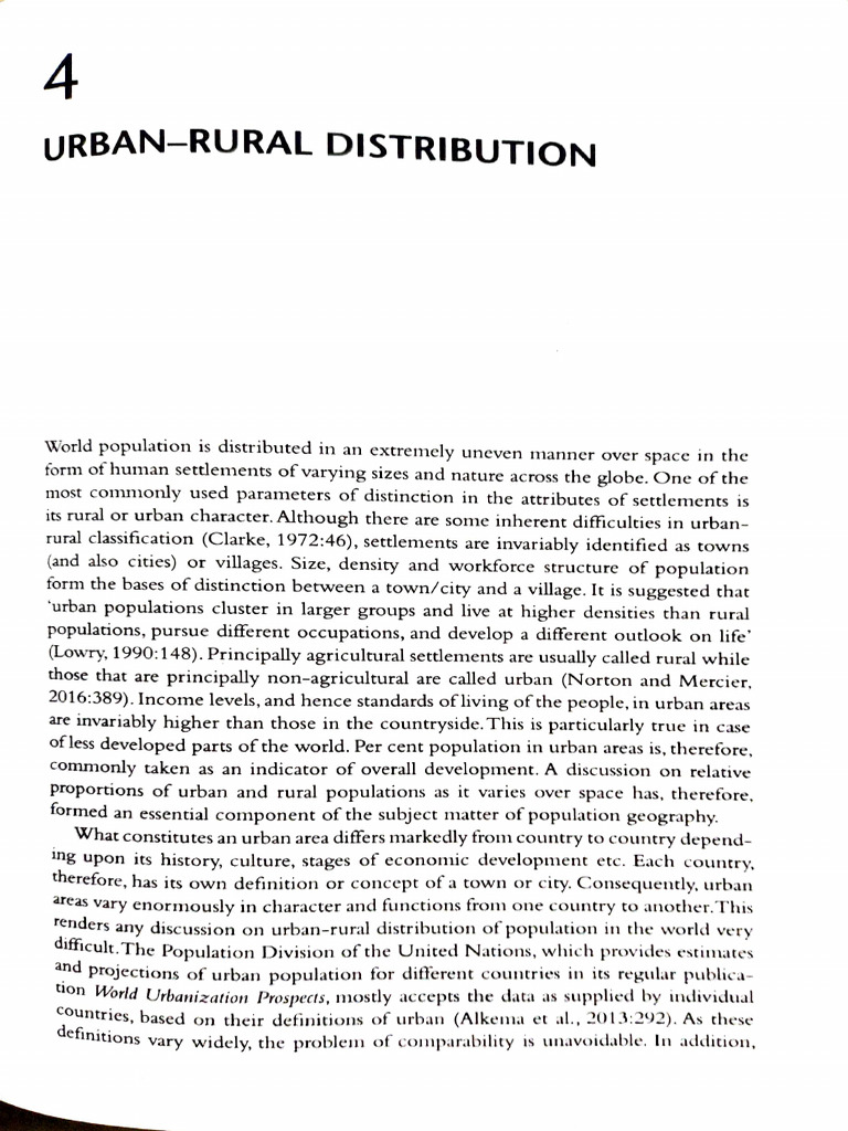 Urban Rural Distribution | PDF | Africa | Urban Area