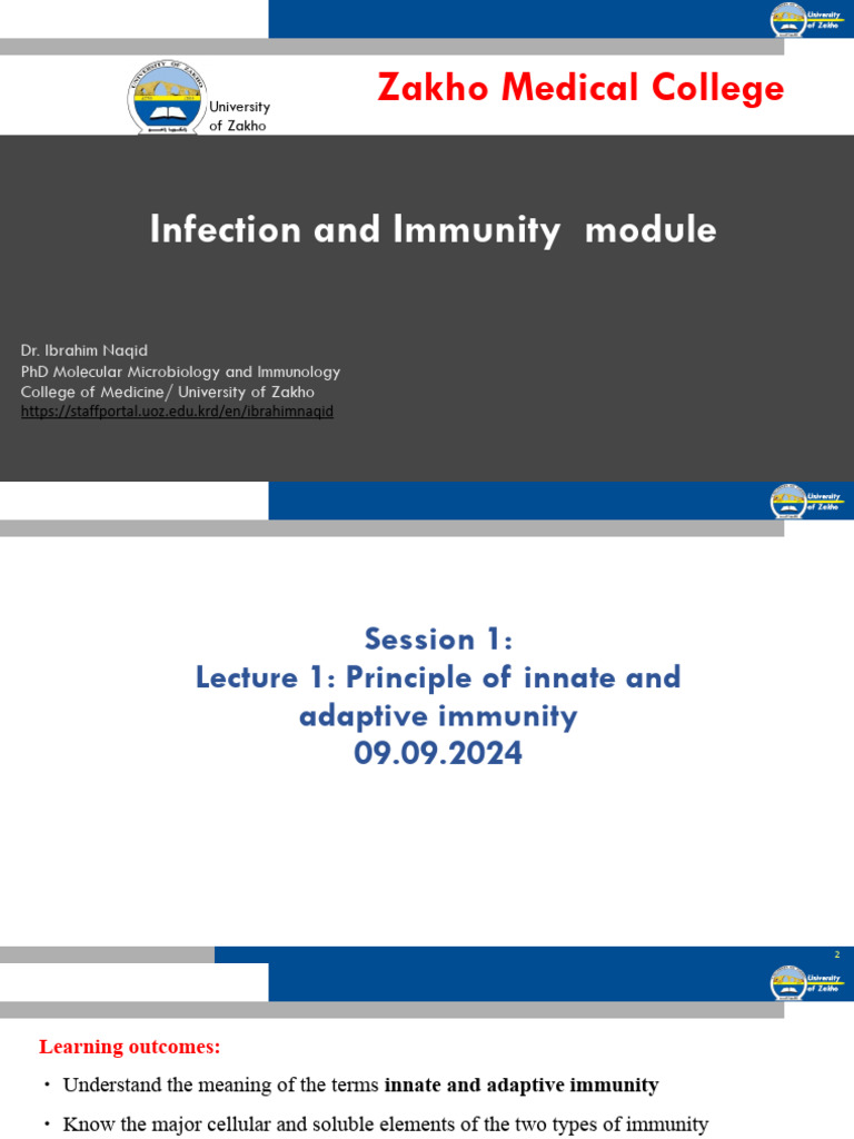 1.1. Principle of Innate and Adaptive Immunity | PDF | Immune System ...