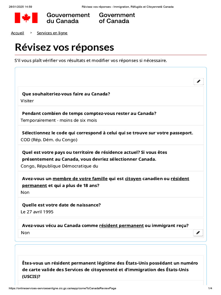 Révision des réponses pour CIC Canada | PDF | Canada