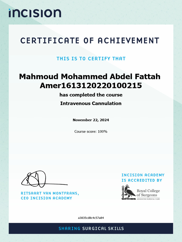 Intravenous IV Cannulation - A3835cd8c4c57a84 | PDF