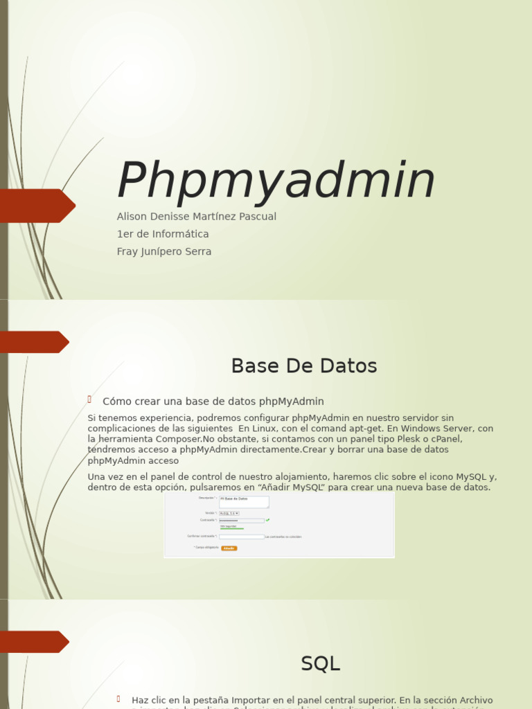 Phpmyadmin | PDF
