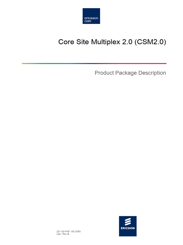 Core Site Multiplex 2.0 (CSM2.0) - 201106 | PDF | Computer Network ...