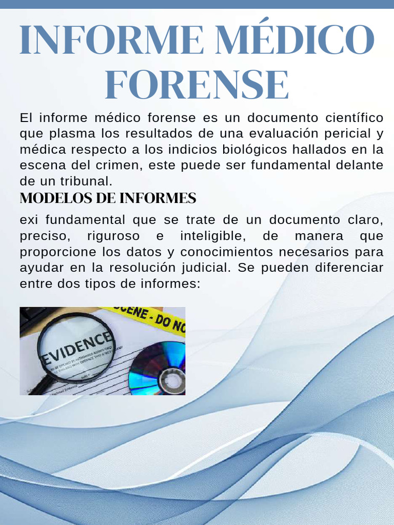 Informe Médico Forense: Importancia y Modelos | PDF