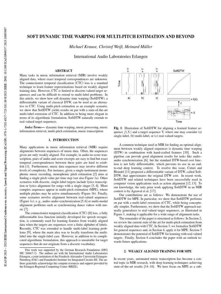 SoftDTW for Multi-Pitch Estimation | PDF | Applied Mathematics