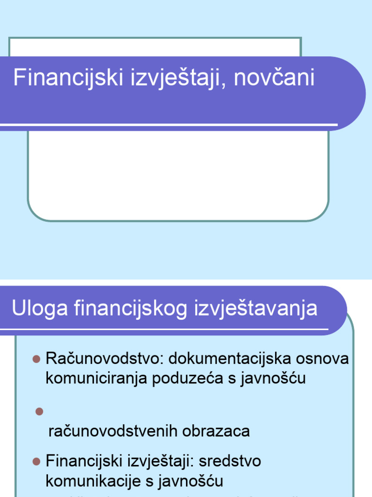 PF-02-Financijski Izvještaji, Novčani Tokovi I Porezi | PDF