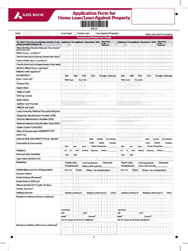 Home Loan - LAP Application Form Jan 2023 - Compressed | PDF