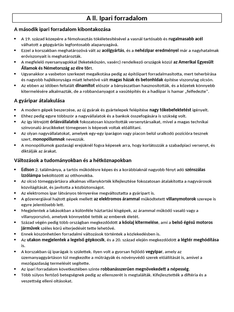 A Ll. Ipari Forradalom | PDF