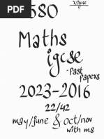 Igcse Mathematics Formula Booklet | PDF | Behavior Modification | Learning