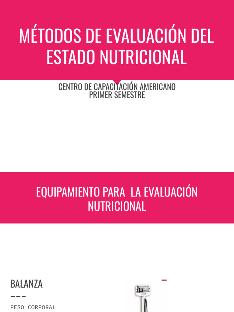 Métodos de Evaluación Del Estado Nutricional | PDF