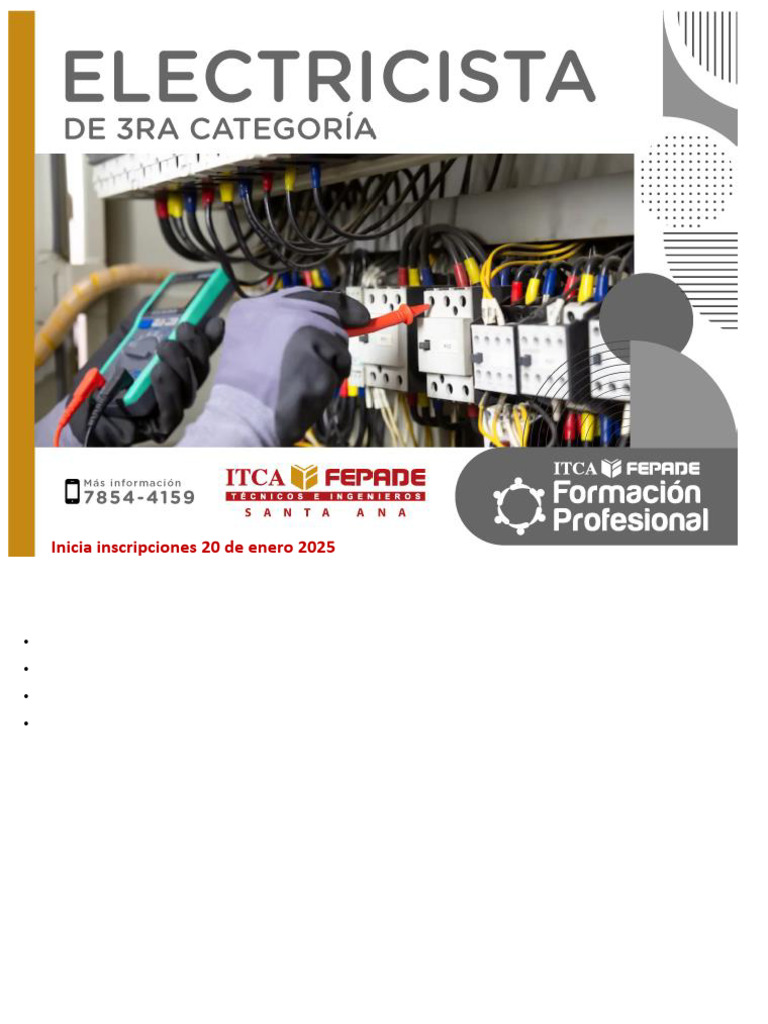 Curso Electricista 3ra Categoria Empresarial 2025 | PDF