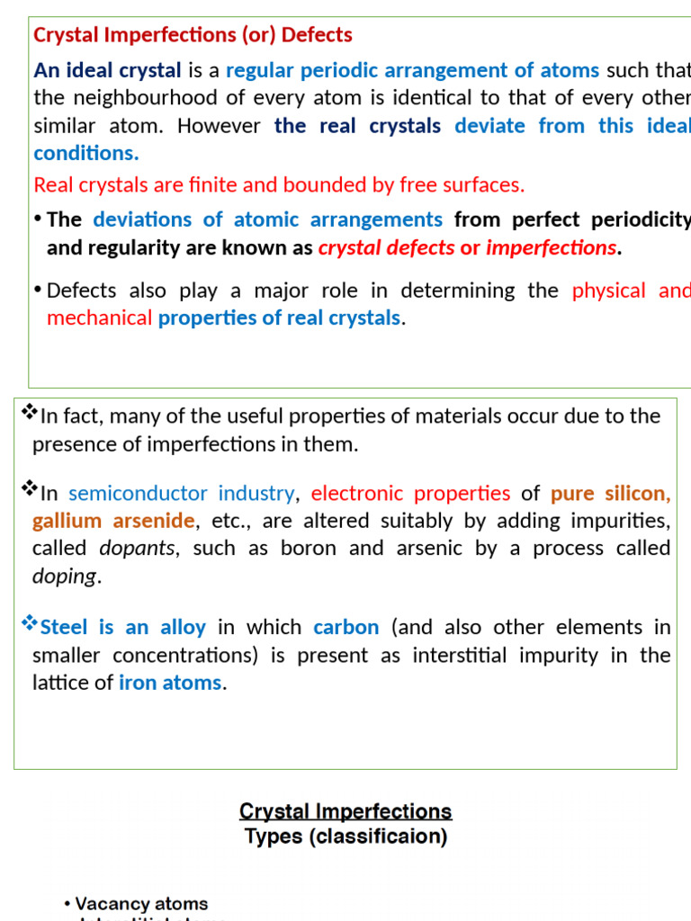 Crystal Defects | PDF | Crystallographic Defect | Dislocation