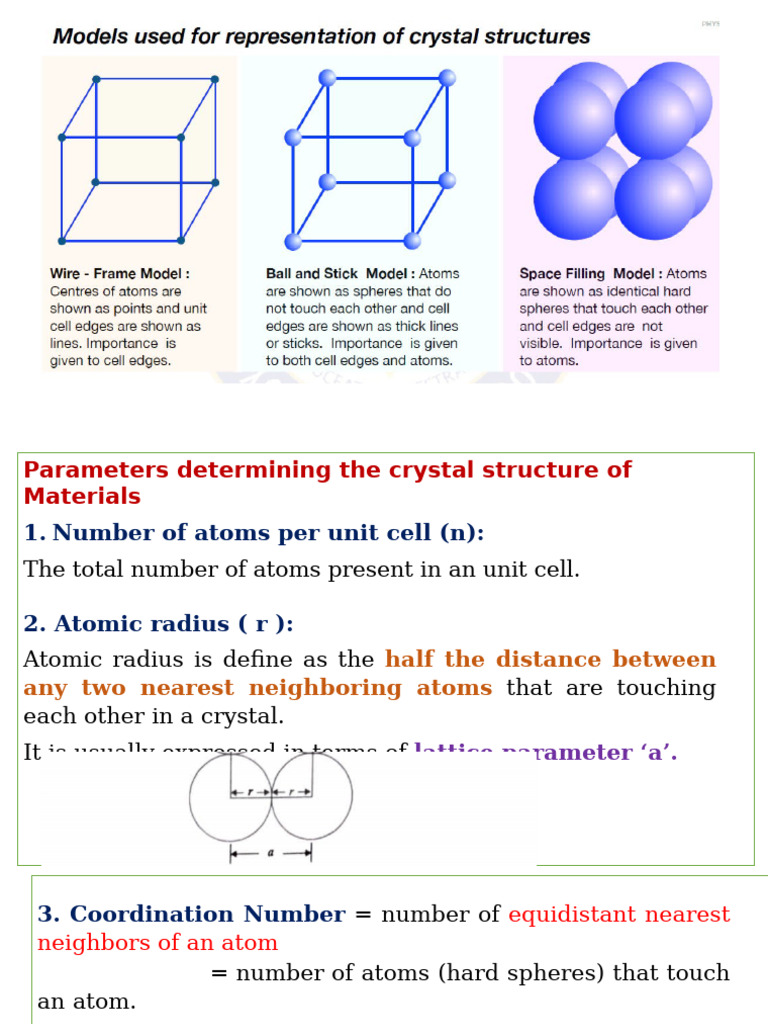 Crystal Structure Parameters Explained | PDF | Crystal Structure ...