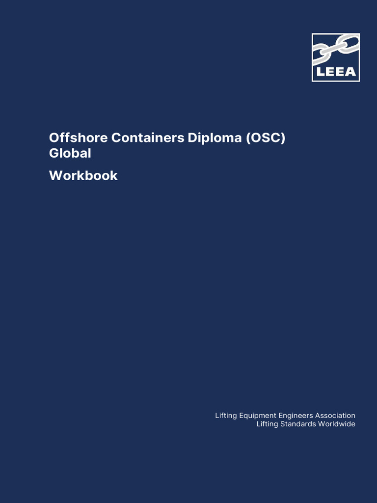 LEEA 7 - (OSC) Offshore Containers Diploma Global | PDF | Dangerous ...