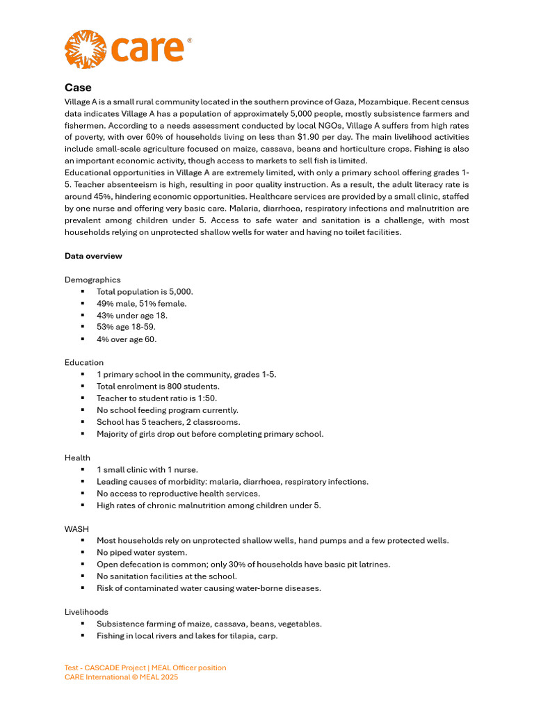 Questions For CASCADE MEAL Officer - 2025 | PDF | Wash