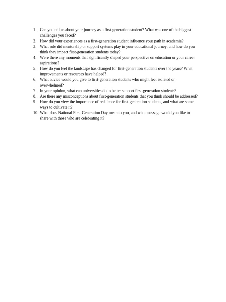 Insights on First-Generation Students | PDF