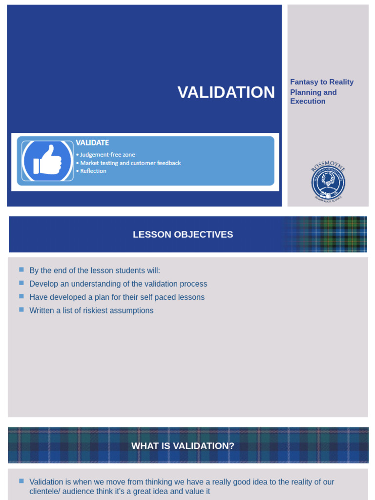 Lesson 9 Teacher Validation | PDF