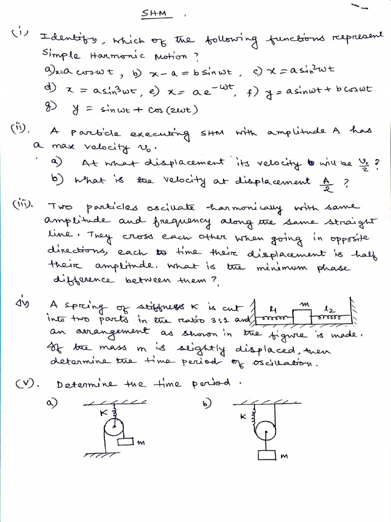 SHM Problems | PDF
