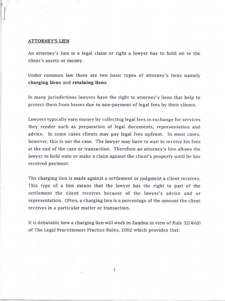 Notes - Attorney's Lien | PDF