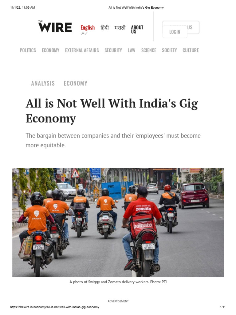 India's Gig Economy: Challenges Ahead | PDF | Employment | Inflation