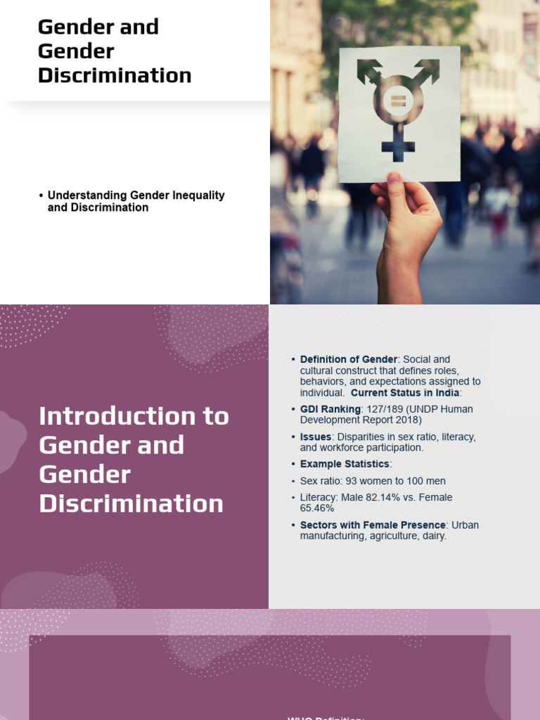 Presenatation Gender Discrimination | PDF | Gender Studies | Gender