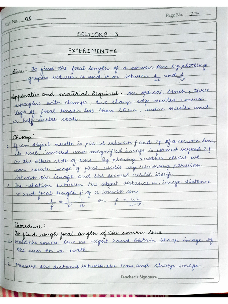 physics practical section B pdf | PDF