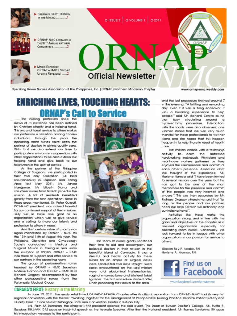 ORNAP-NMC Newsletter (Vol. I Issue 2) - 2011 | PDF | Sterilization ...