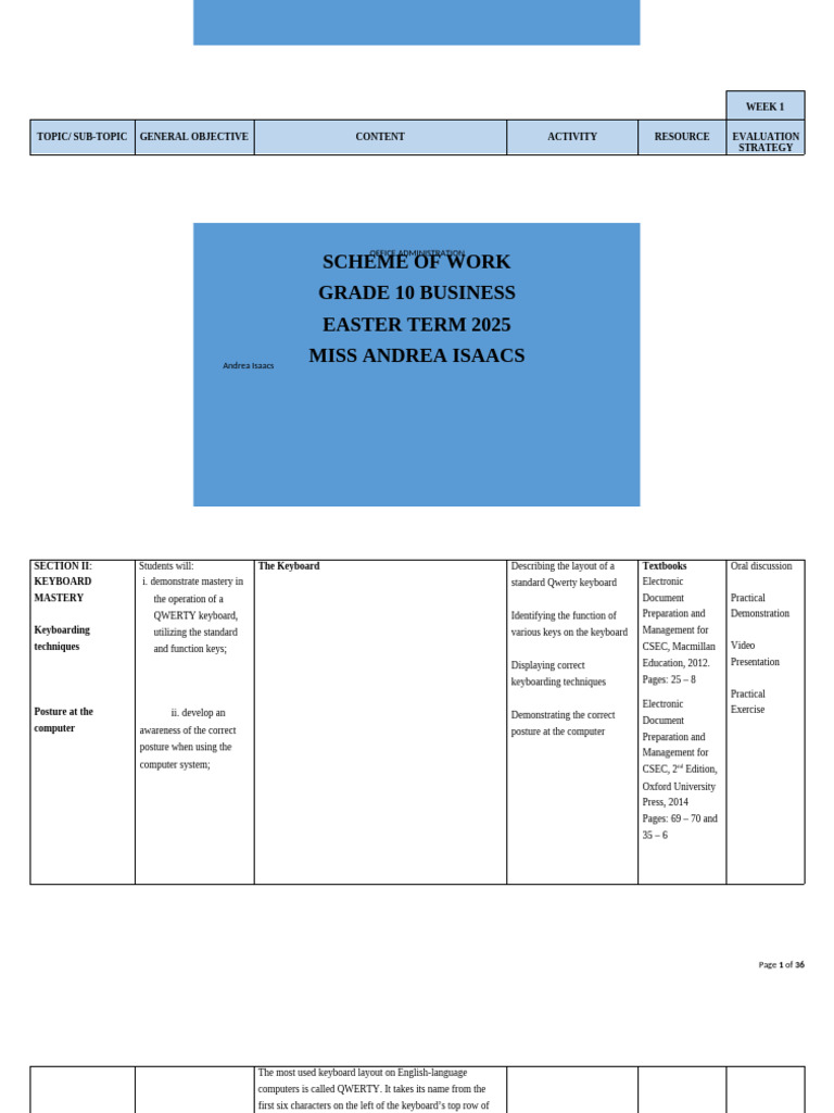 Edpm Scheme Grade 10 Business Easter Term 2025 | PDF | Typefaces ...