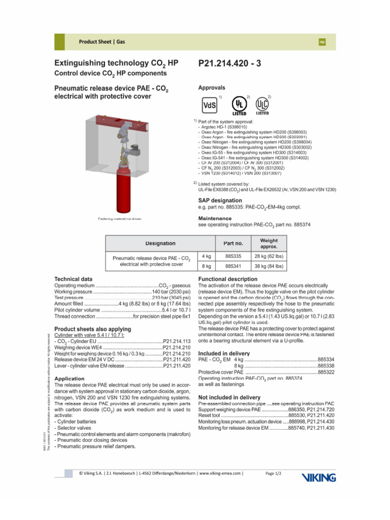 Pae Co2 em Without Protective Cover 4kg Without Reserve | PDF