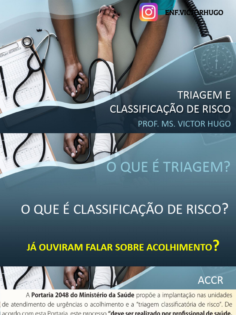Triagem e Classificação de Risco em Saúde | PDF