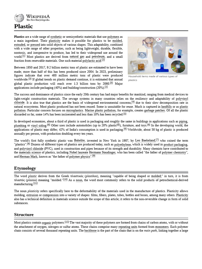 Plastic | PDF | Plastic | Thermoplastic