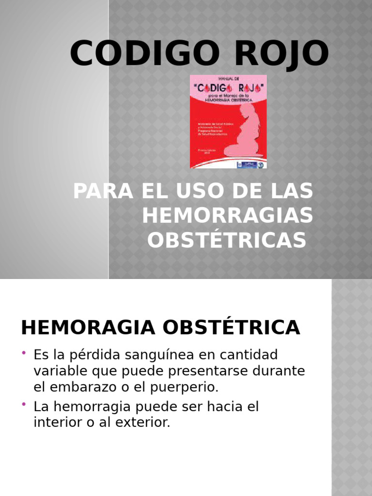Codigo Rojo | PDF | Medicina CLINICA | Especialidades Medicas