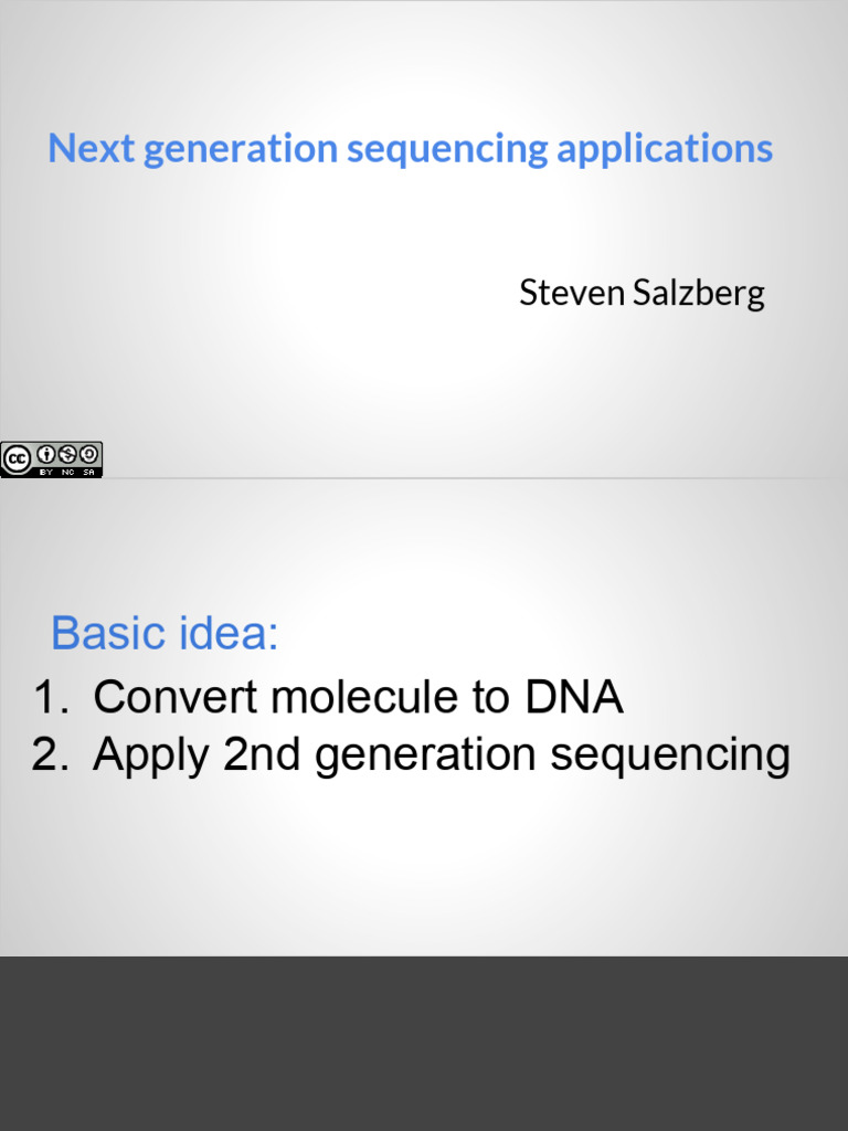 Next Generation Sequencing Techniques | PDF | Complementary Dna | Dna ...