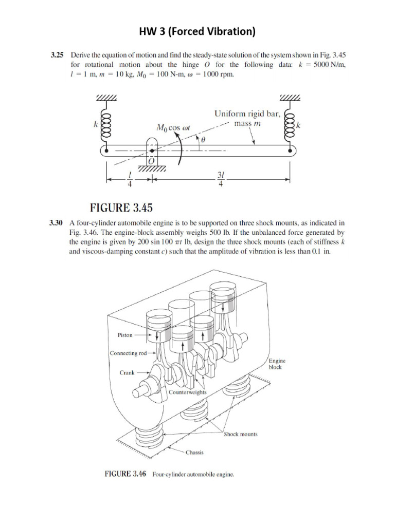 HW 3 (Forced Vibration) | PDF